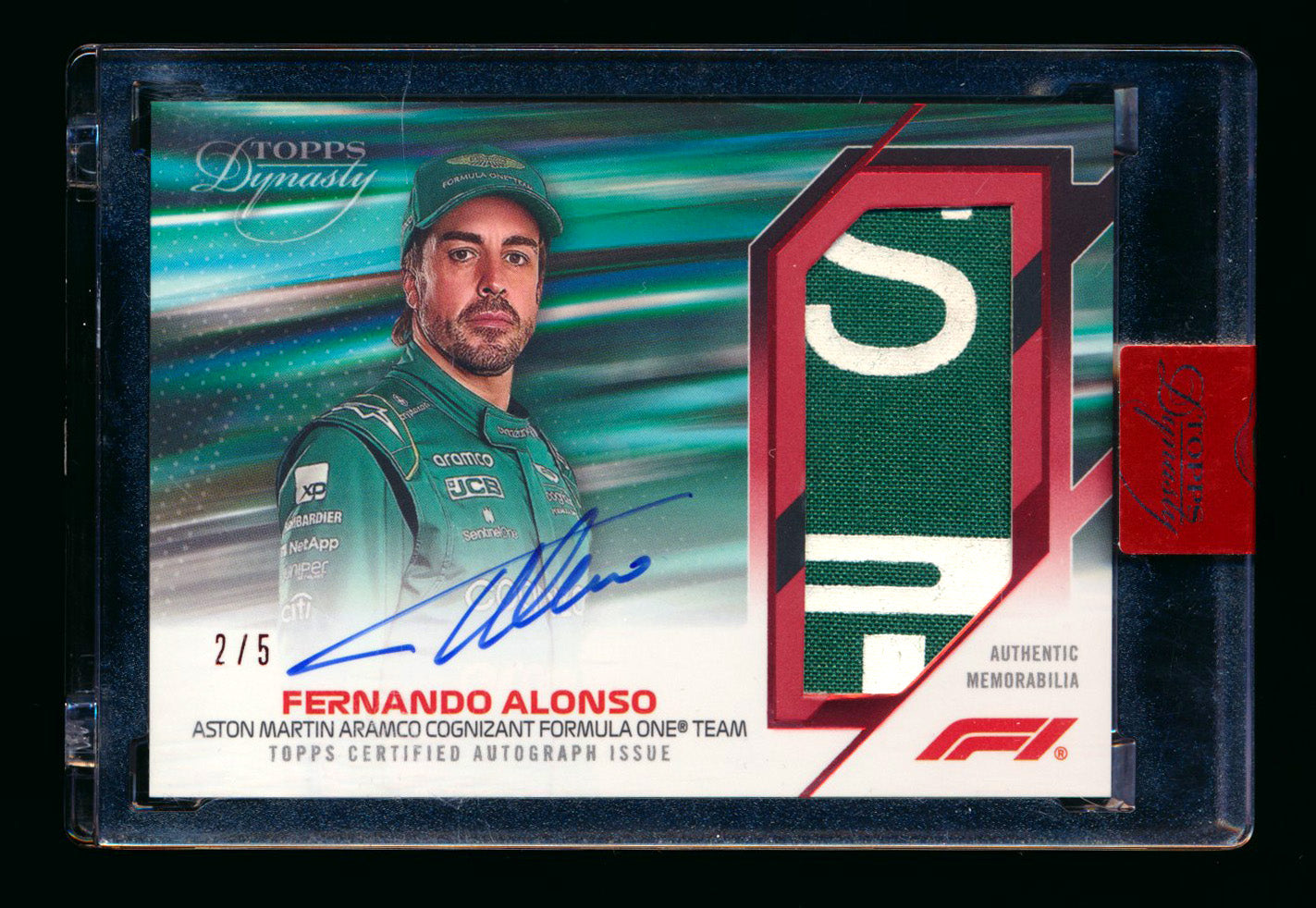 2023 Topps Dynasty F1 #DAP-FA Fernando Alonso Red Patch Autograph #2/5 ...